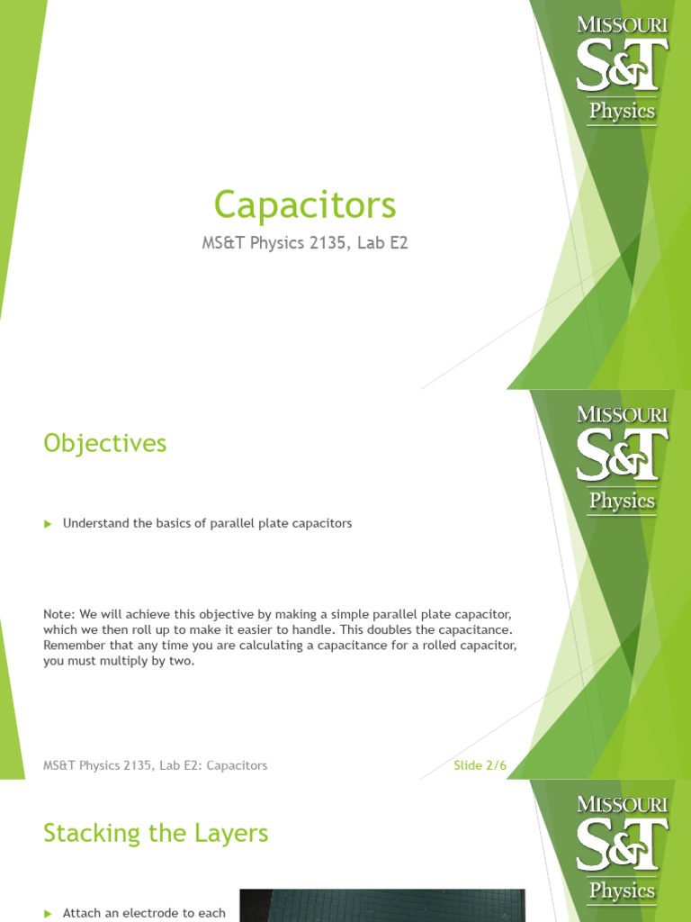 Parallel Plate Capacitor Lab Guide | PDF