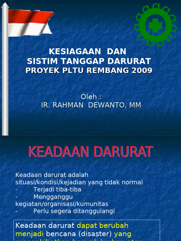 Rencana Tanggap Darurat PLTU Rembang | PDF