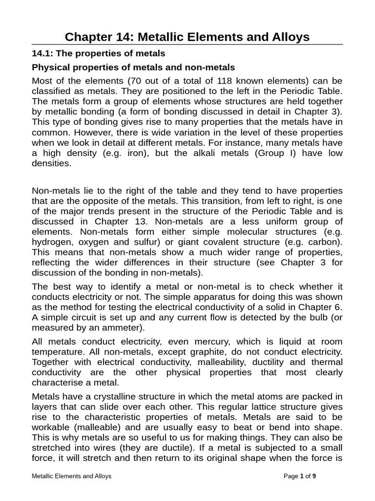 Properties of Metals and Alloys | PDF | Metals | Alloy