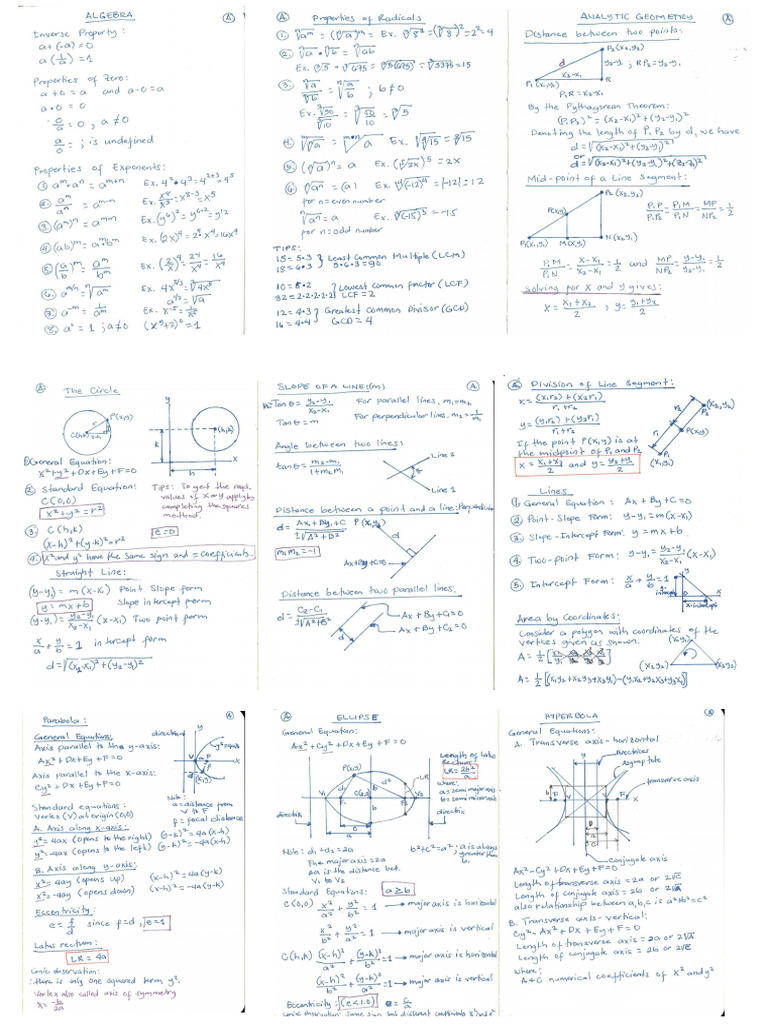 Math Formulas 1 | PDF