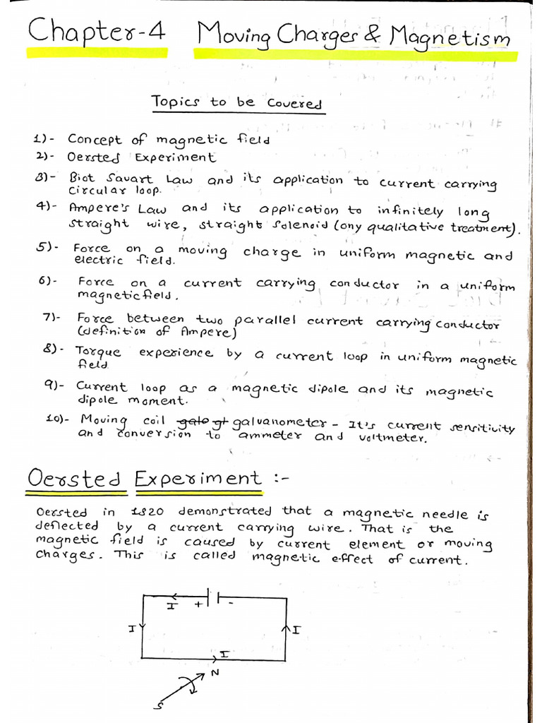 Moving Charges and Magnetism | PDF