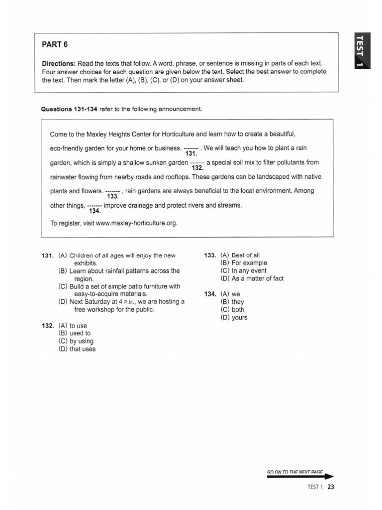 Part 6+7 - Ets 2024 - Test 1 | PDF
