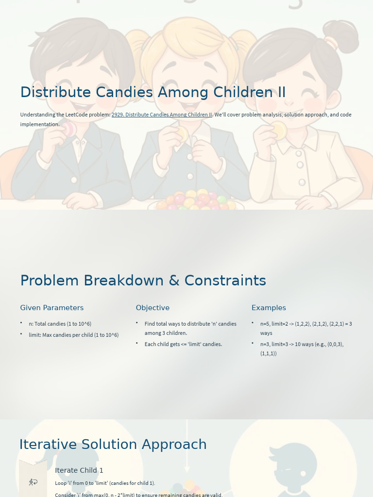 Distribute Candies Among Children II | PDF