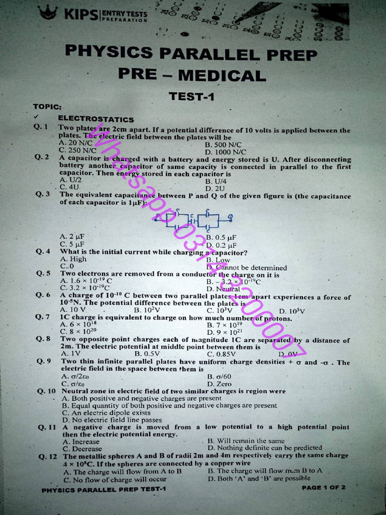 KIPS Parallel 2024 Phy + Key | PDF