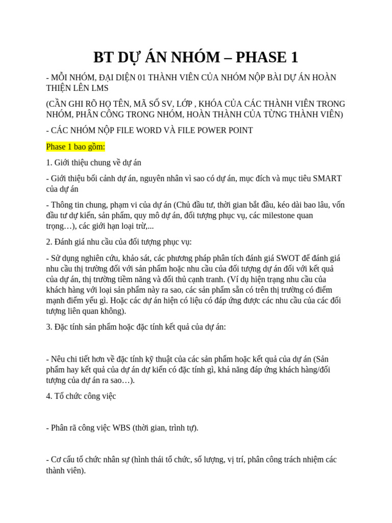 BT D Án Nhóm | PDF