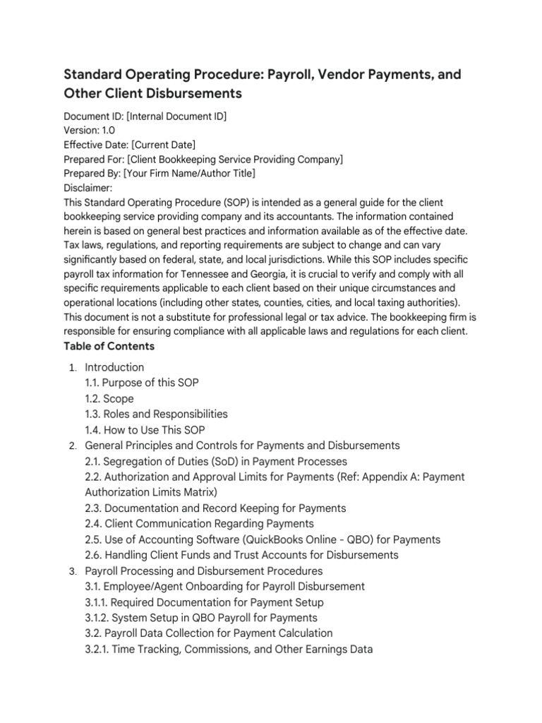 TNPaws Payment Procedures SOP | PDF | Payroll | Bookkeeping