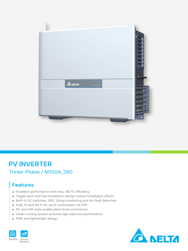 Delta M100A_280 Inverter Overview | PDF | Electric Power | Electricity