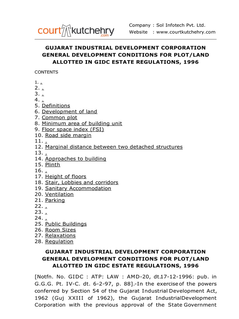 GIDC Development Regulations Overview | PDF | Basement | Building
