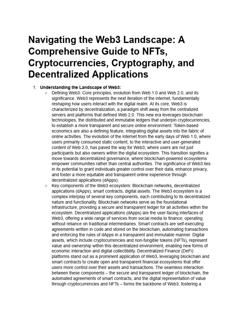 Web3 Development and Concepts | PDF | Key (Cryptography) | Public Key Cryptography