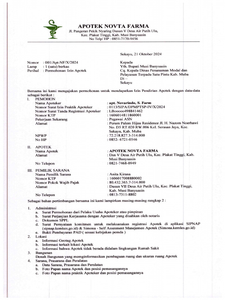 Contoh Administrasi Apotek | PDF