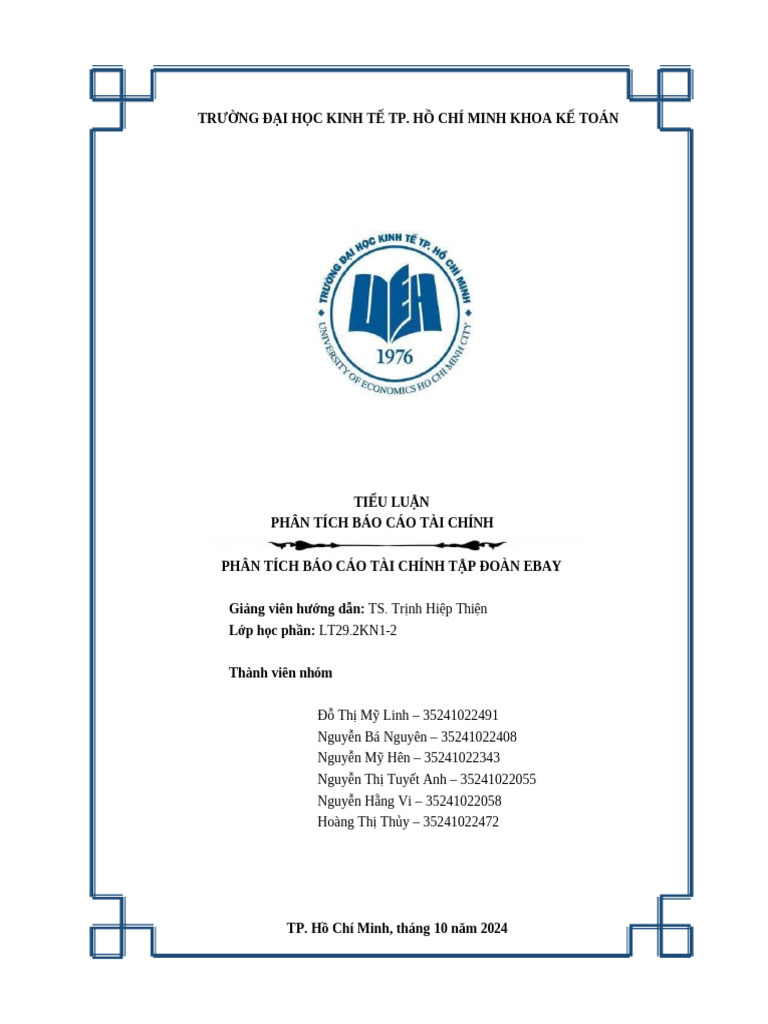 Bai Tieu Luan Nhóm 3 - EBAY 10102024 | PDF