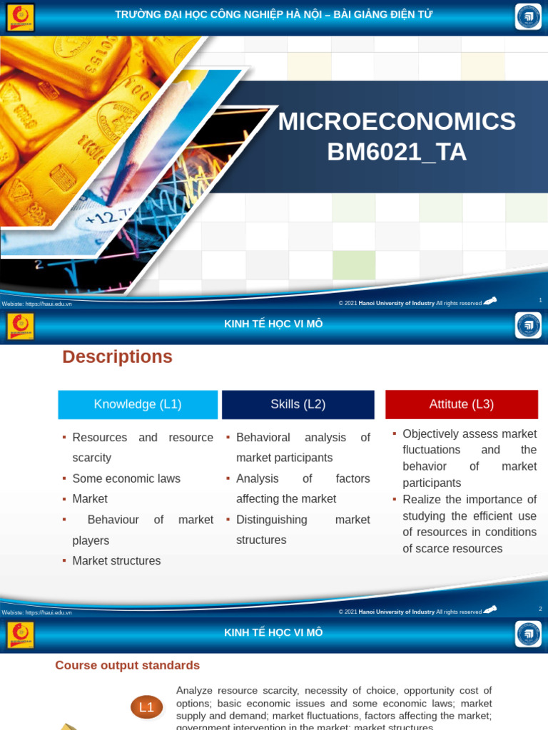 Lesson 1 - Microeconomics and Business Issues | PDF | Market (Economics ...