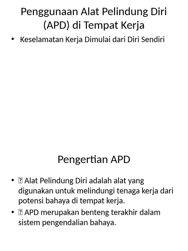 Penggunaan APD | PDF