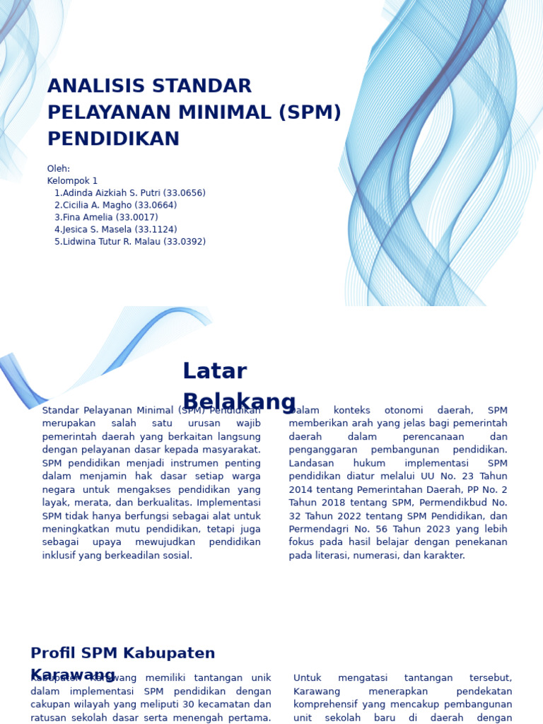 Analisis Standar Pelayanan Minimal (SPM) Pendidikan | PDF
