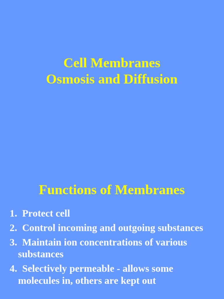 General Biology 1 SEMI Lesson 2 and 3 | PDF | Cell Membrane | Osmosis