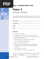 SATs 2024 Math Paper 3 | PDF | Mathematics