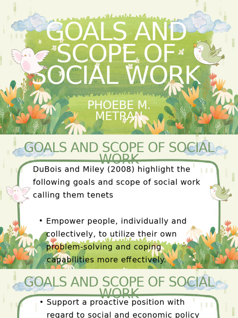 Goals and Principles of Social Work | PDF | Social Work | Discrimination