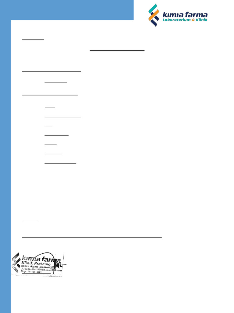Surat Sakit Amanda | PDF