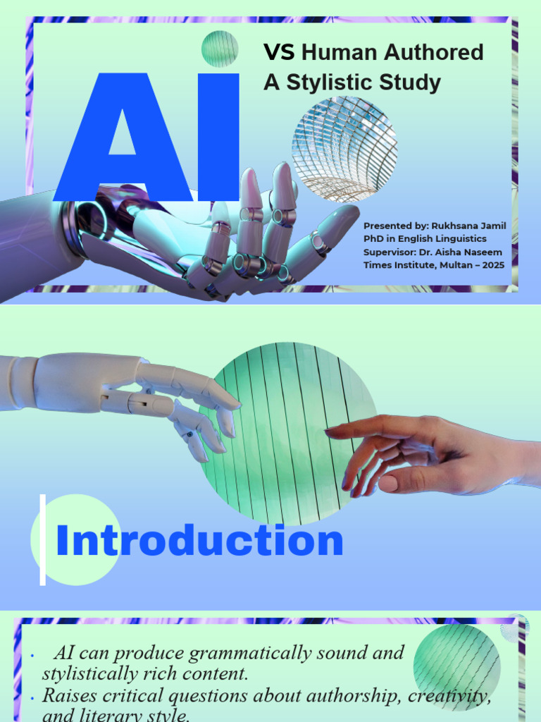 AI Vs Human Authored Text 2.0 PPT For Changes | PDF | Artificial ...