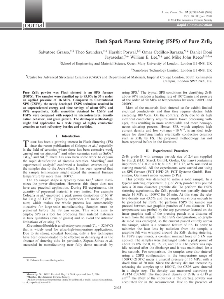 MP of ZrB2Journal of The American Ceramic Society - 2014 - Grasso ...