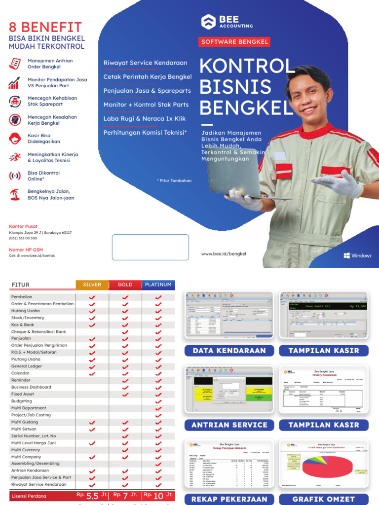 Contoh Brosur Software Bengkel Mobil | PDF