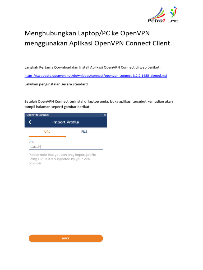 Cara Menghubungkan Laptop Ke OpenVPN Connect | PDF