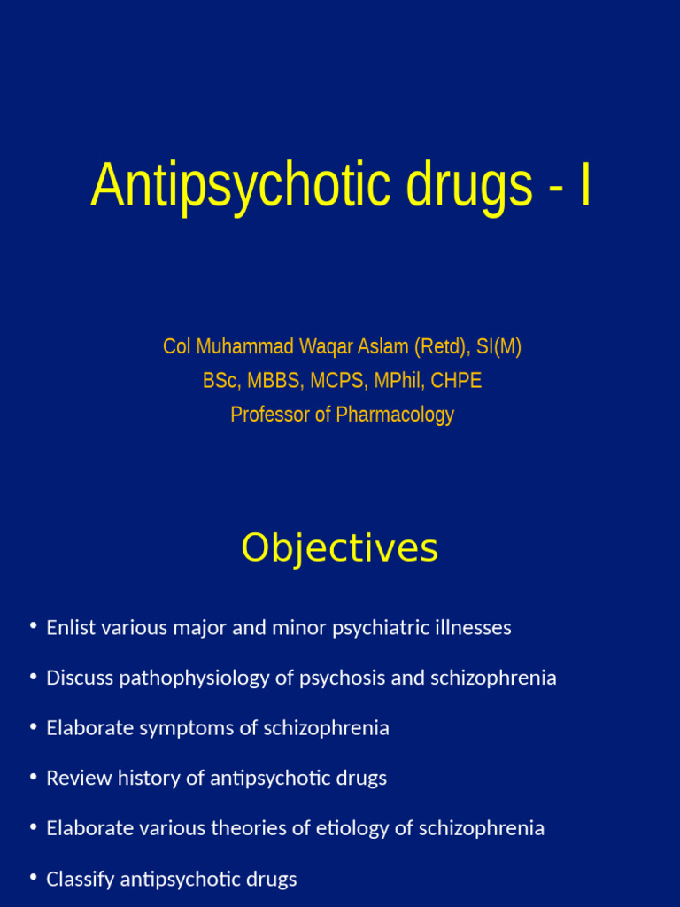 Antipsychotic Drugs-I, II & III | PDF | Antipsychotic | Atypical ...