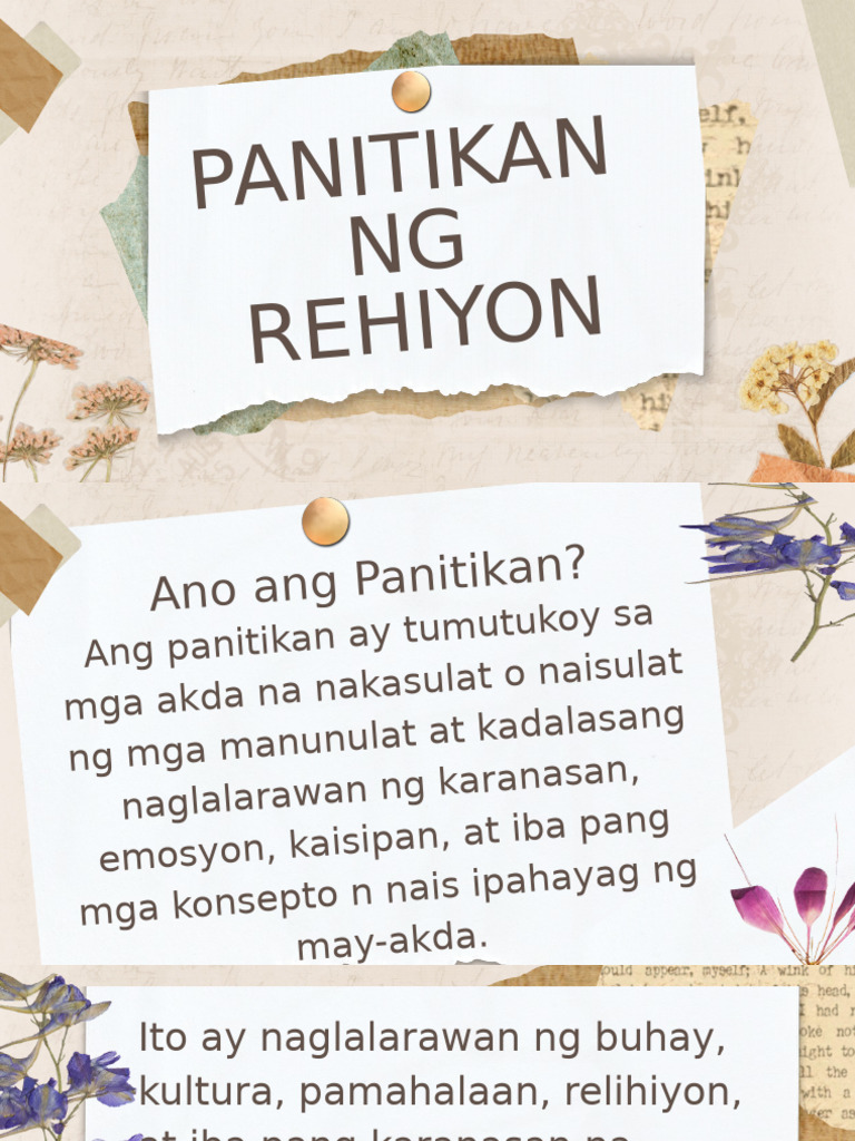 Panitikan NG Rehiyon | PDF