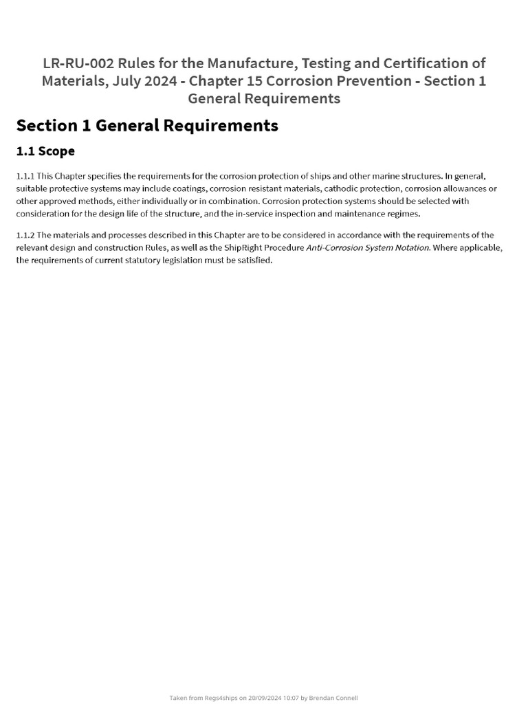 LR-RU Rules for Material Certification | PDF