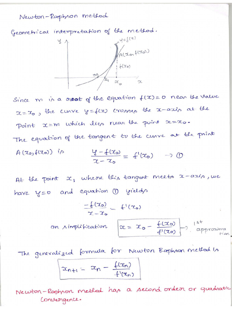 Newton Raphson Method Pdf
