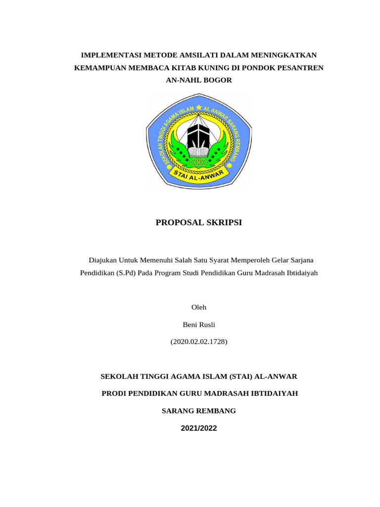 Metode Amtsilati Tingkatkan Membaca Kitab Kuning | PDF