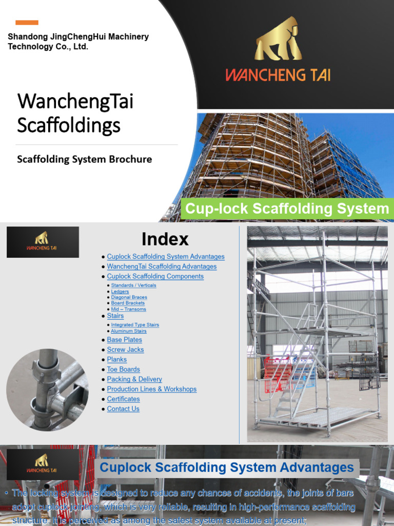 Scaffolding Brochure - Cuplock System - WanchengTai Scaffolds Co | PDF ...