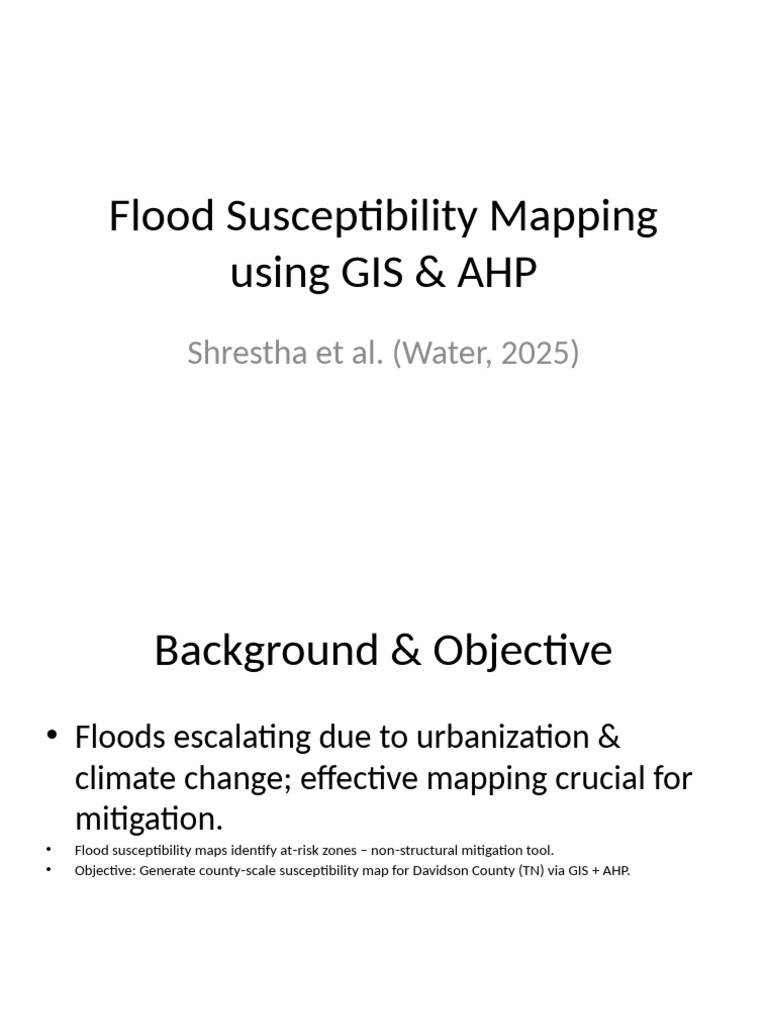Flood Susceptibility GIS AHP DavidsonCo | PDF | Geographic Information System | Flood