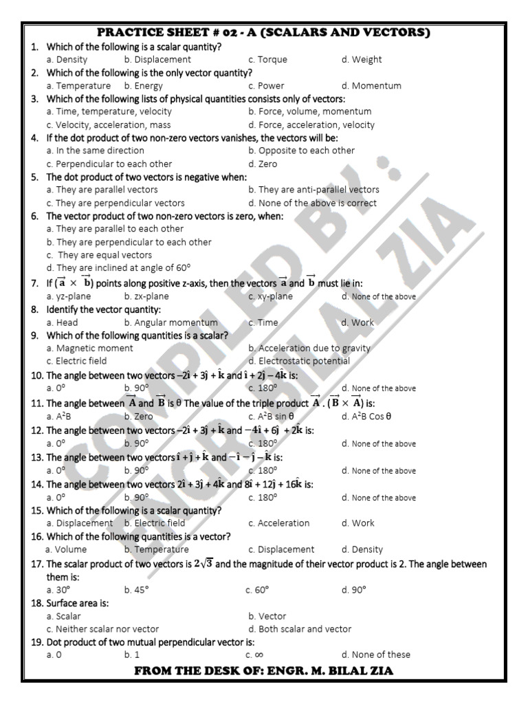 Vectors - A | PDF | Euclidean Vector | Velocity
