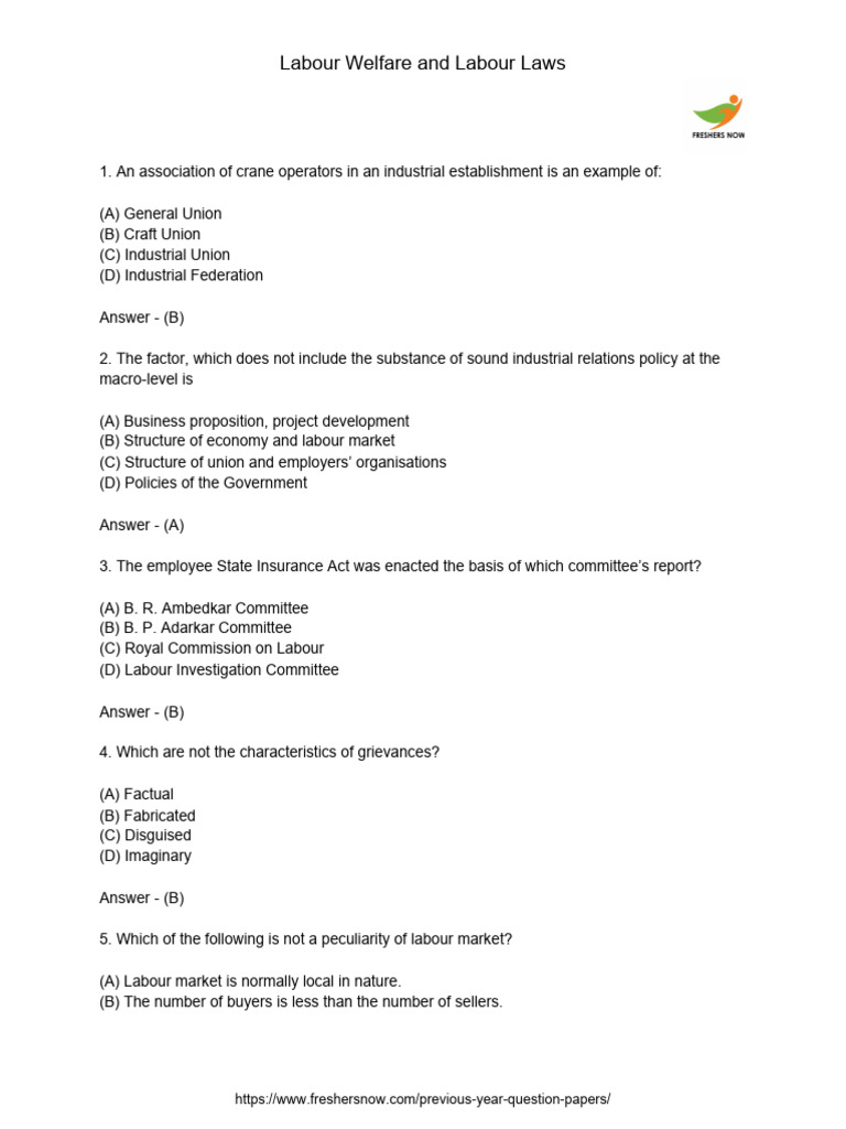 Labour Welfare and Labour Laws | PDF | Wage | Labour Law