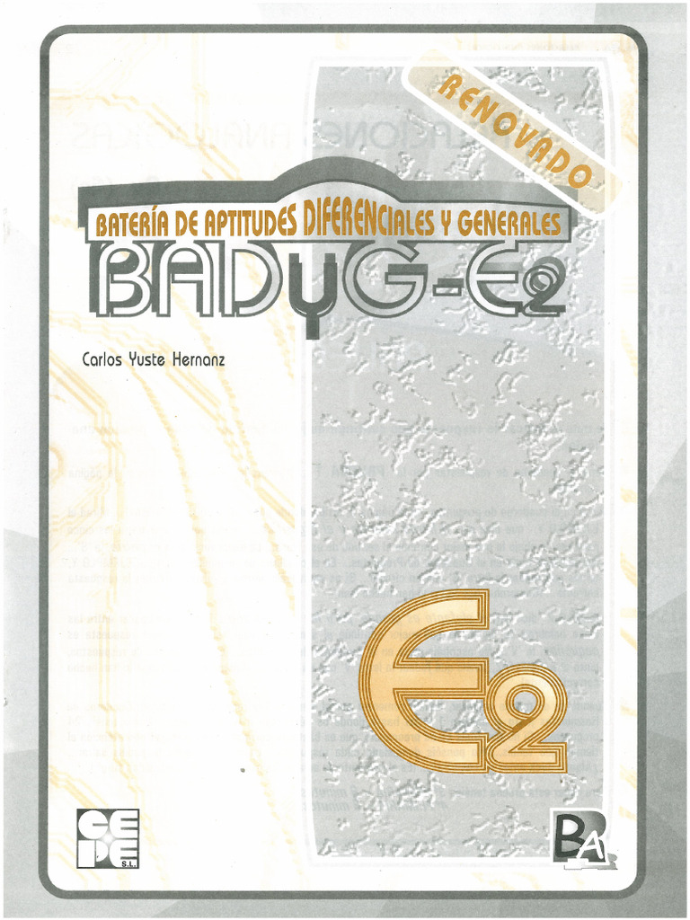 01 EP - BADYG E2 Cuadernillo | PDF