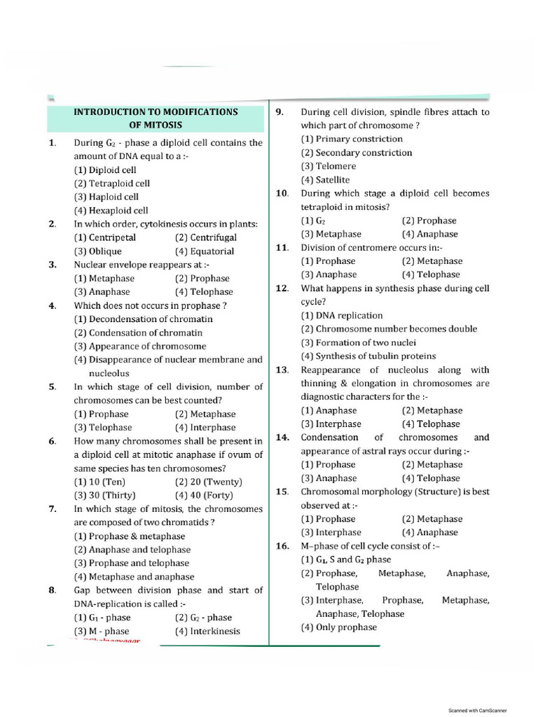 B 24 Cell Cycle & Cell Division - 1 | PDF