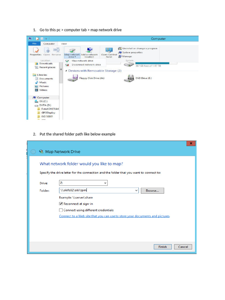 Shared Folder Mapping | PDF