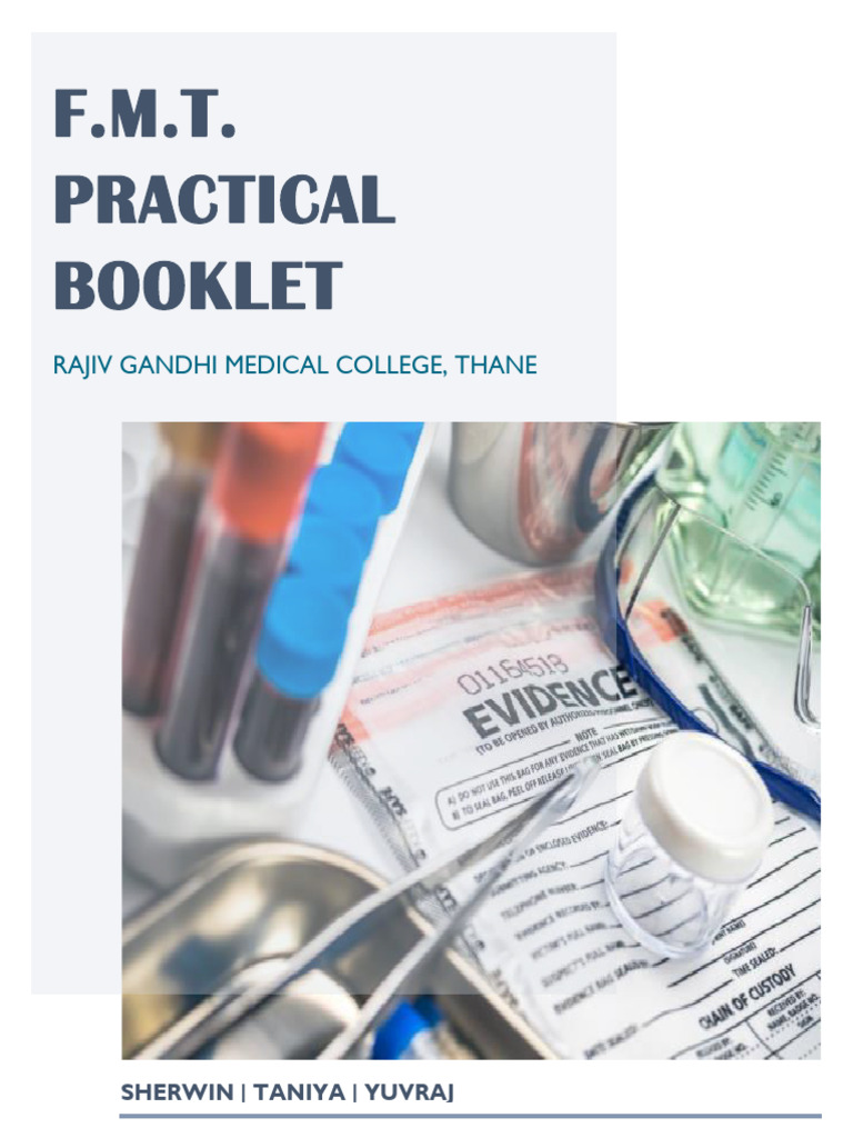FMT Practical Booklet - RGMC | PDF | Rape | Consent