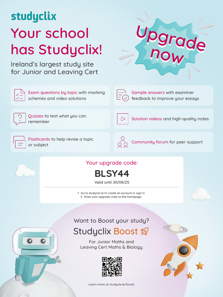 Your School Has Studyclix!: Upgrade Now | PDF