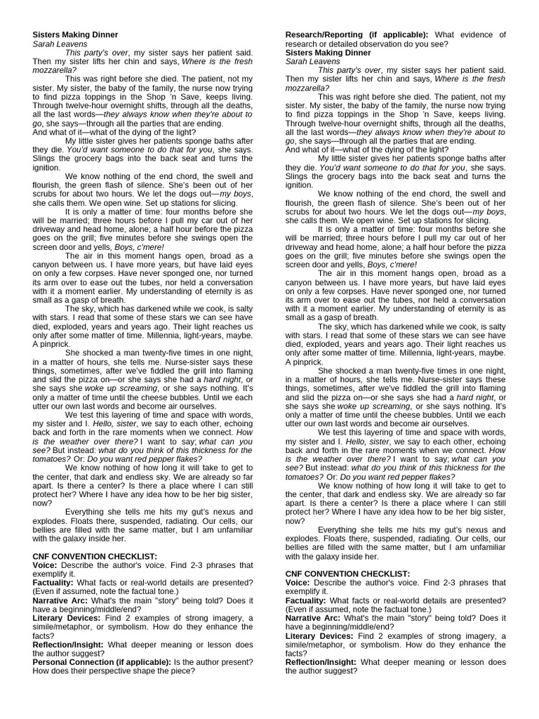 CNF q1 Lesson 1 Activity | PDF