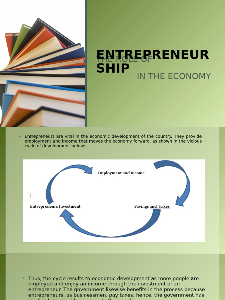 Chapter 3 The Role of Entrepreneurship To Economic Growth | PDF ...