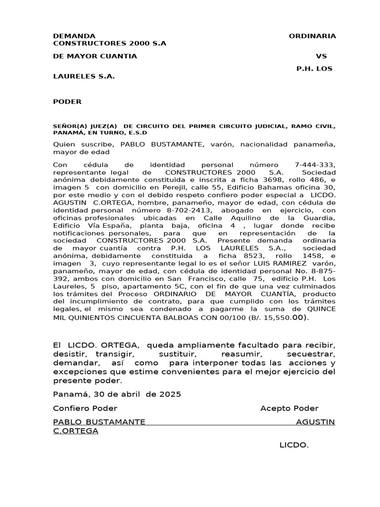 Demanda Ordinaria de Mayor Cuantia 2 | PDF