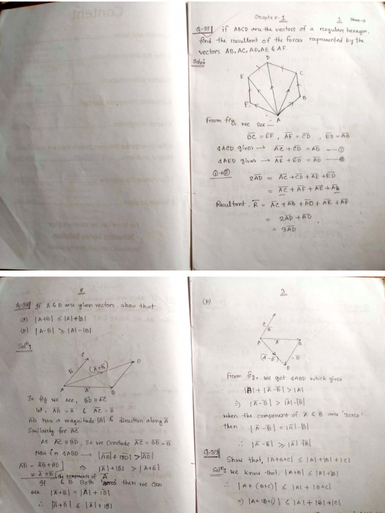 Vector Analysis Solution | PDF