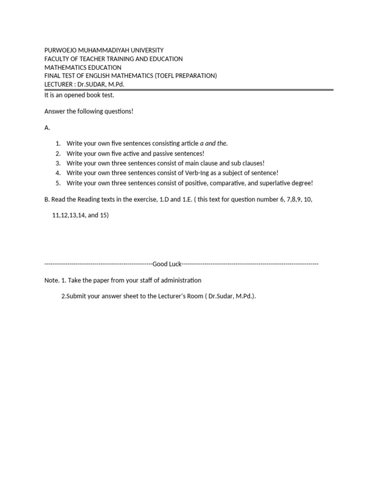 Uas Mathematics, 24 | PDF