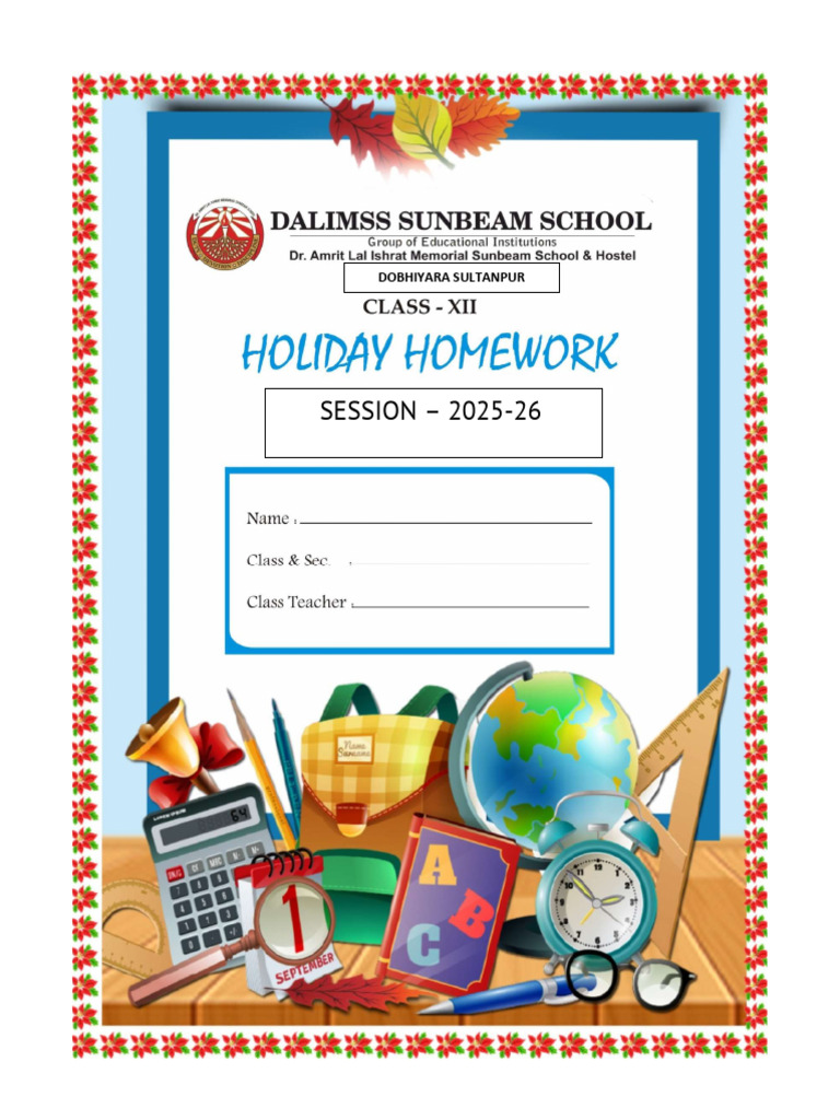 Class 1 Holiday Homework Guide | PDF | Electrical Network | Electricity