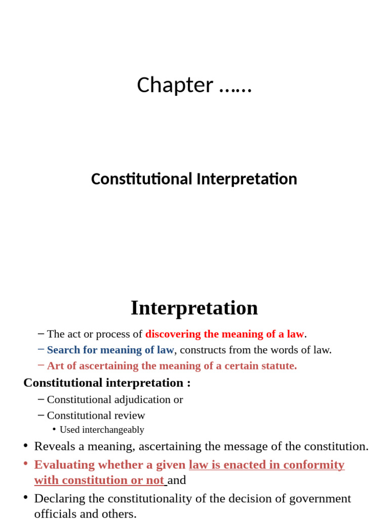 Constitutional Interpretation Explained | PDF | Constitution | Democracy