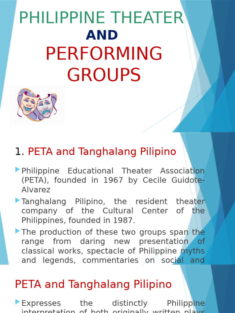 Philippine Theater | PDF | Play (Theatre) | Performing Arts