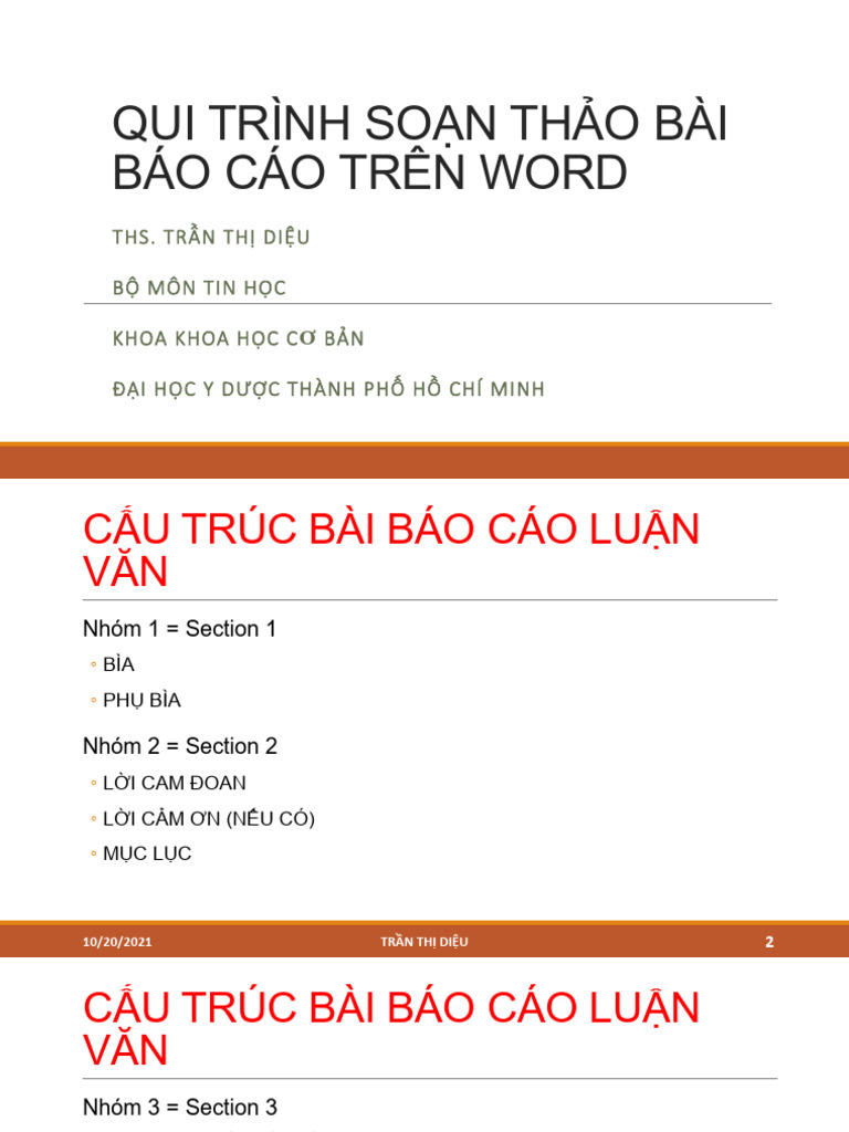 Tin Học Văn Phòng - word - qui Trình Soạn Thảo Bài Báo Cáo | PDF