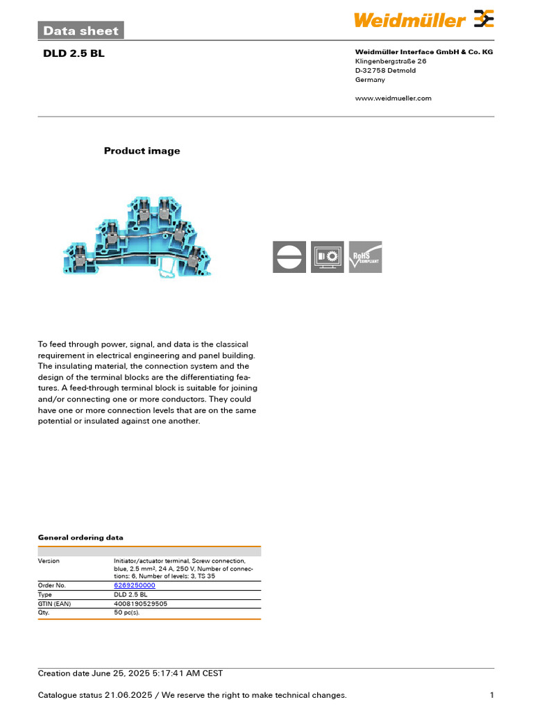 DLD 2.5 BL en | PDF | Electrical Engineering | Electricity